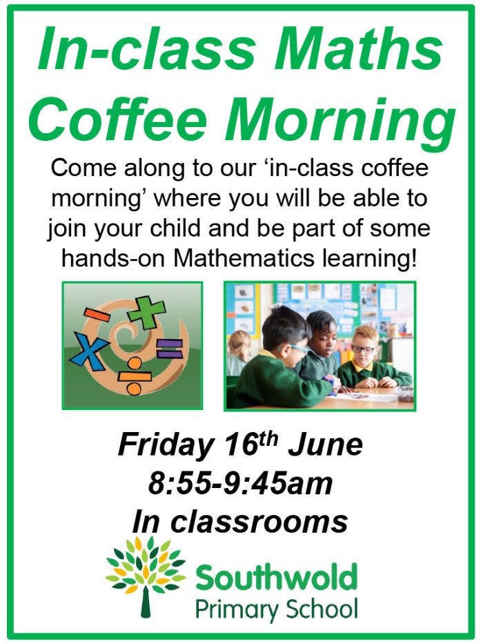 Southwold Primary School In Class Maths Coffee Morning
