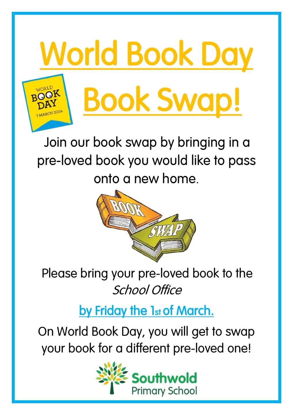 Book Swap On World Book Day - Southwold Primary School