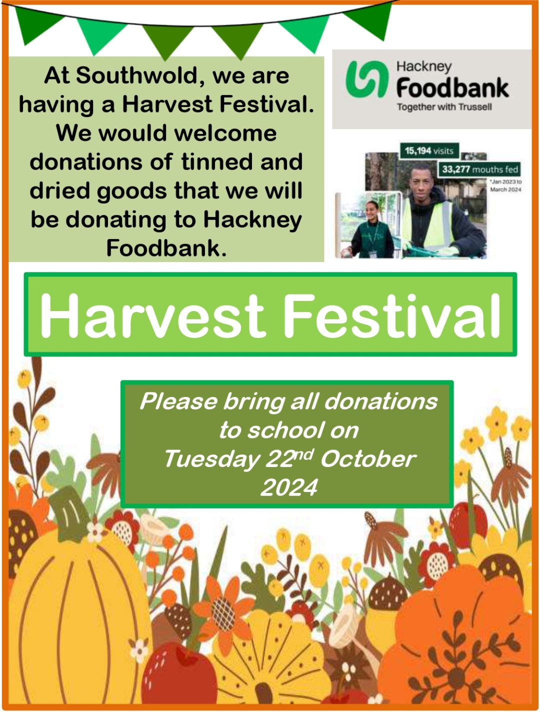 Donate To Our Harvest Festival - 22nd October 2024 - Southwold Primary ...