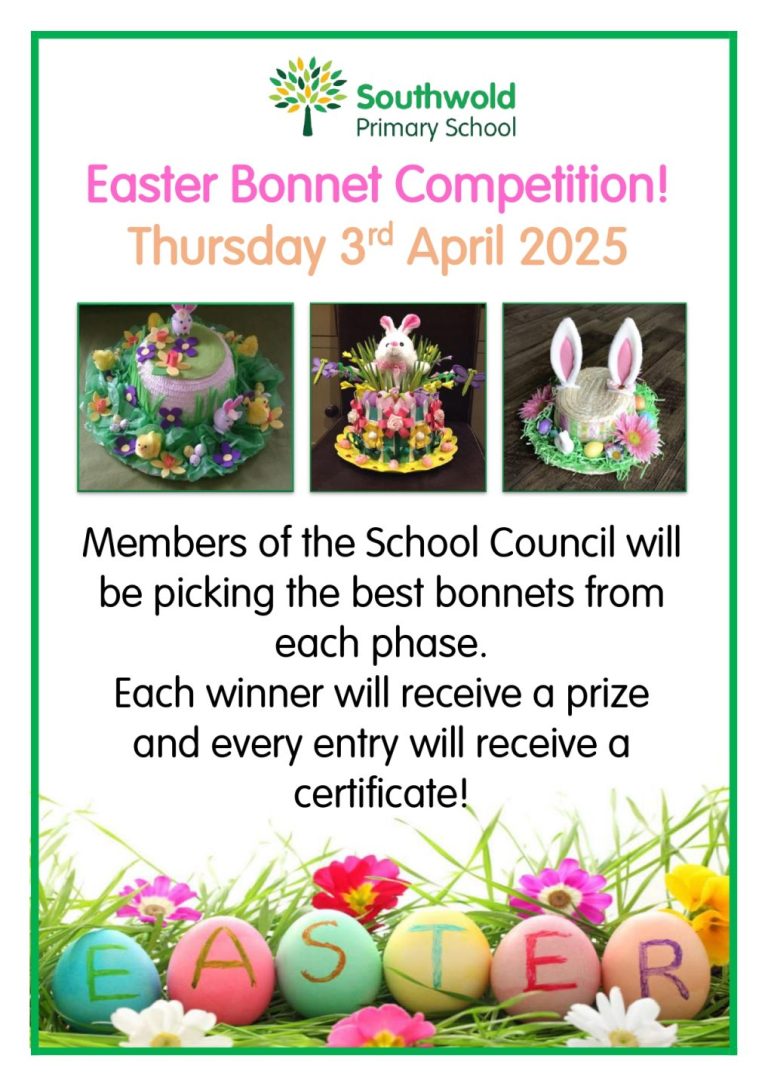 Easter Bonnet Competition - 3rd April 2025 - Southwold Primary School
